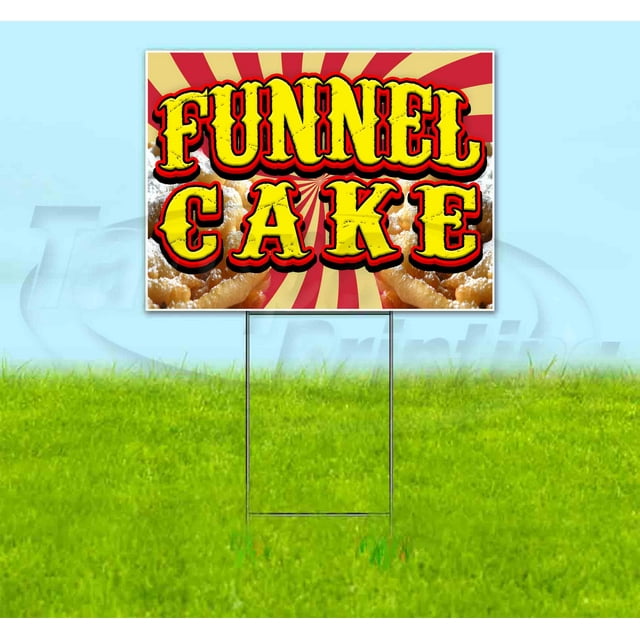 Funnel Cake (18" x 24") Yard Sign, Includes Metal Step Stake - Walmart.com