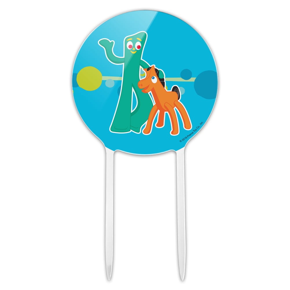Acrylic Gumby Pokey Bendy Buddies BFFs Cake Topper Party Decoration for ...