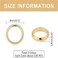 1Box Brass Spacer Beads Rondelle Platinum & Golden 8x1.8mm Inner ...