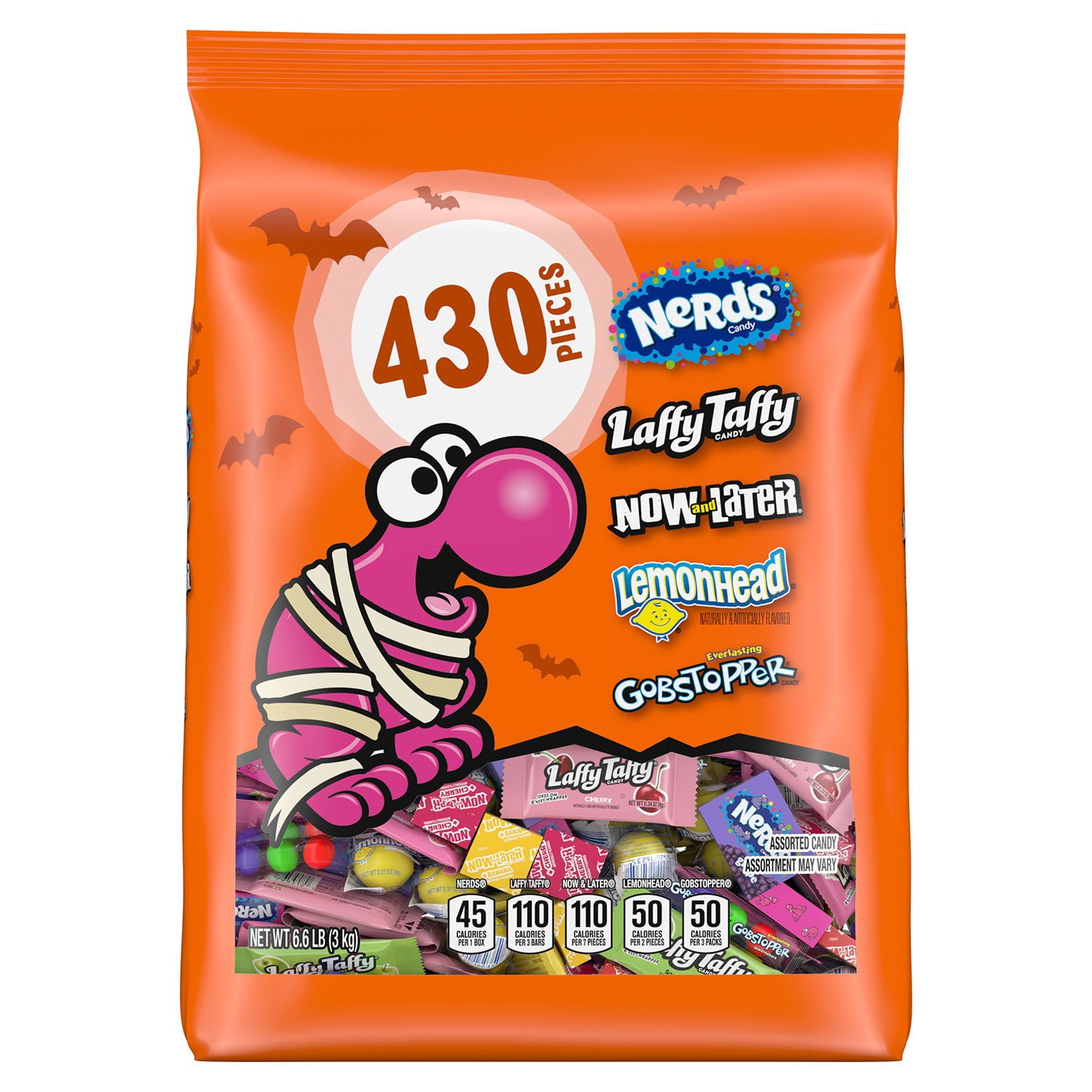 Nerds Classic Fun, Halloween Candy, Variety Mix Bag, 105.7 oz, 430 pcs ...
