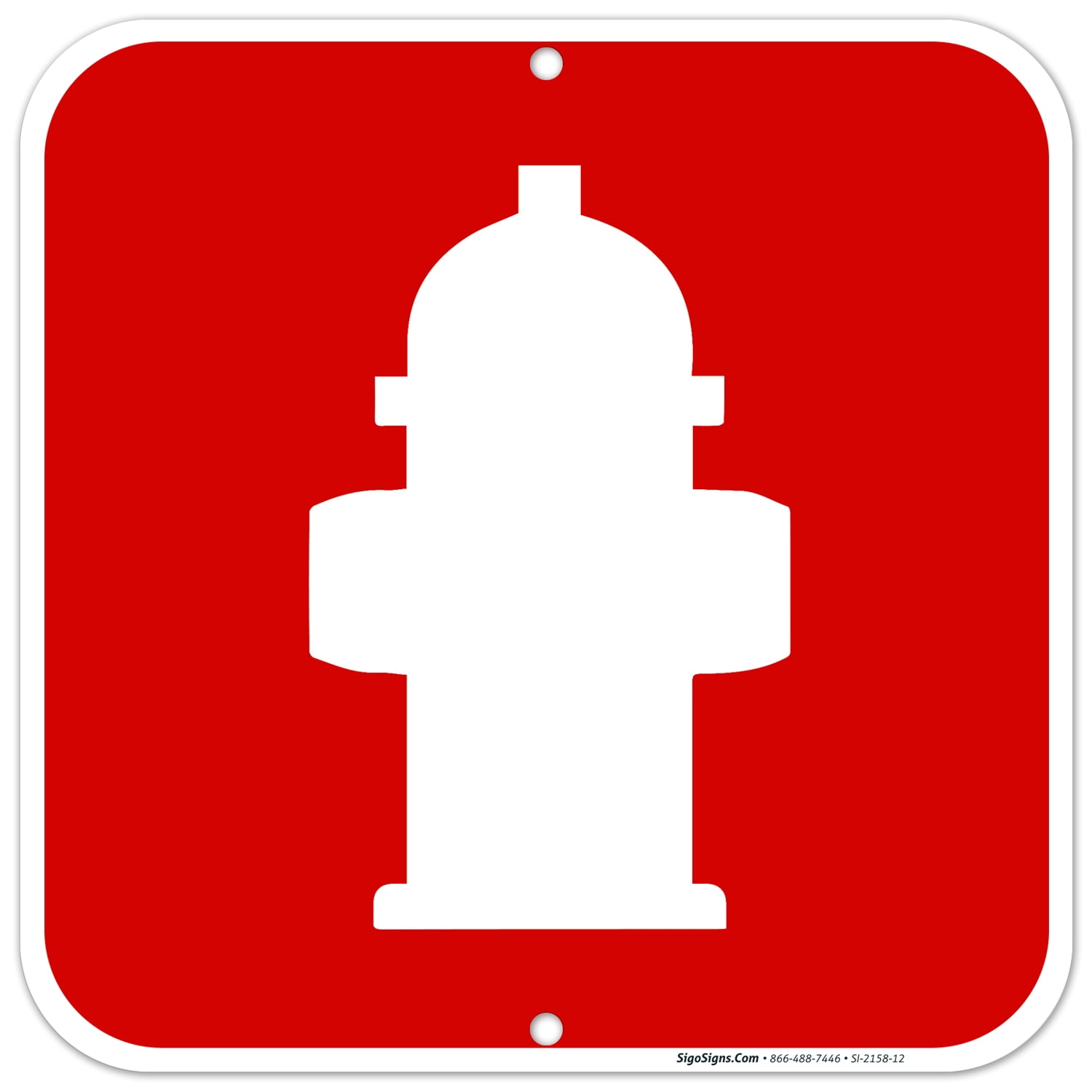 Fire Hydrant Sign, 12x12 Aluminum - Walmart.com