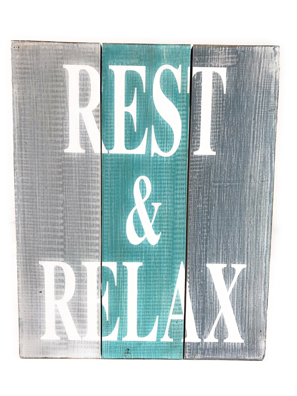 Rest & Relax Turquoise Sign on Wood Planks 12" X 9.5" | #nik3203 ...