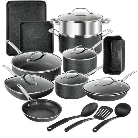 Granite Stone Pots and Pans Set 20 Piece Complete Cookware Bakeware Set ...