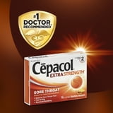 Cepacol Extra Strength Sore Throat Lozenges, Powerful Symptom Relief ...