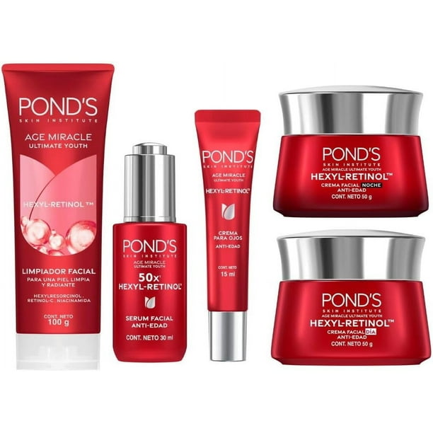 Kit De 5 Cremas Pond´s HEXYL-RETINOL | Bodega Aurrera en línea