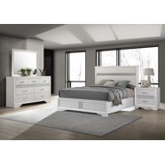 Miranda 4-Piece Queen Platform Storage Bedroom Set with Acrylic Handles ...
