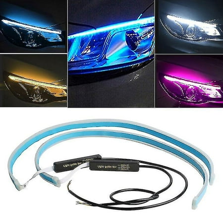 Car Styling Working Lights 12v Cob Led Drl Driving Day Running Light ...