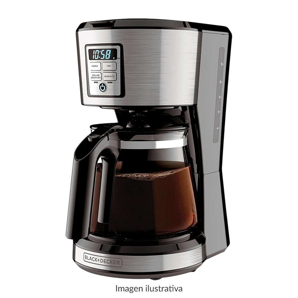 Cafetera Programable Black & Decker Tecnología Vortex 12 Tazas Acero ...