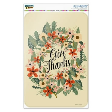 Give Thanks Thankfulness Thank You Home Business Office Sign