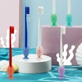 6pcs Silicone Fish Toothbrush Holder Multipurpose Cartoon Organization ...