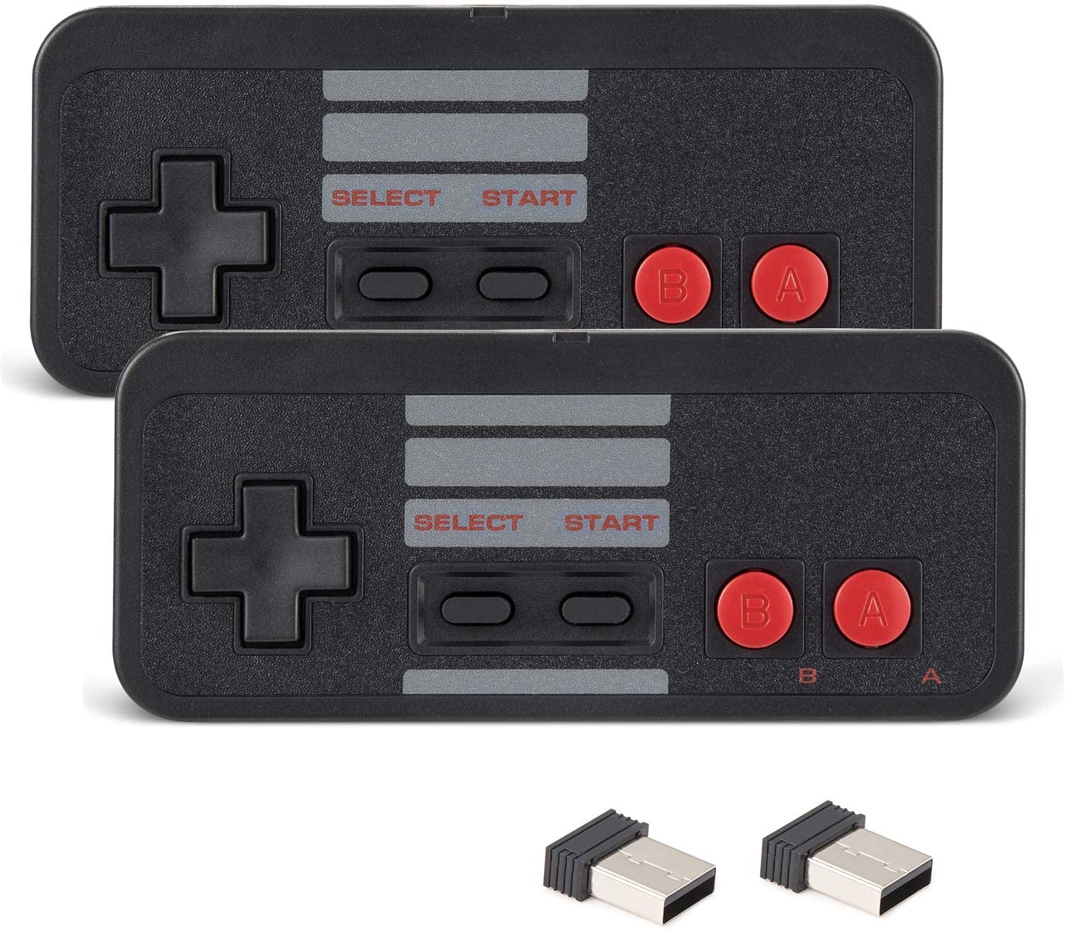 kiwitatá NES Remote Wireless Controller, 2 Pack 2.4ghz Rechargeable ...