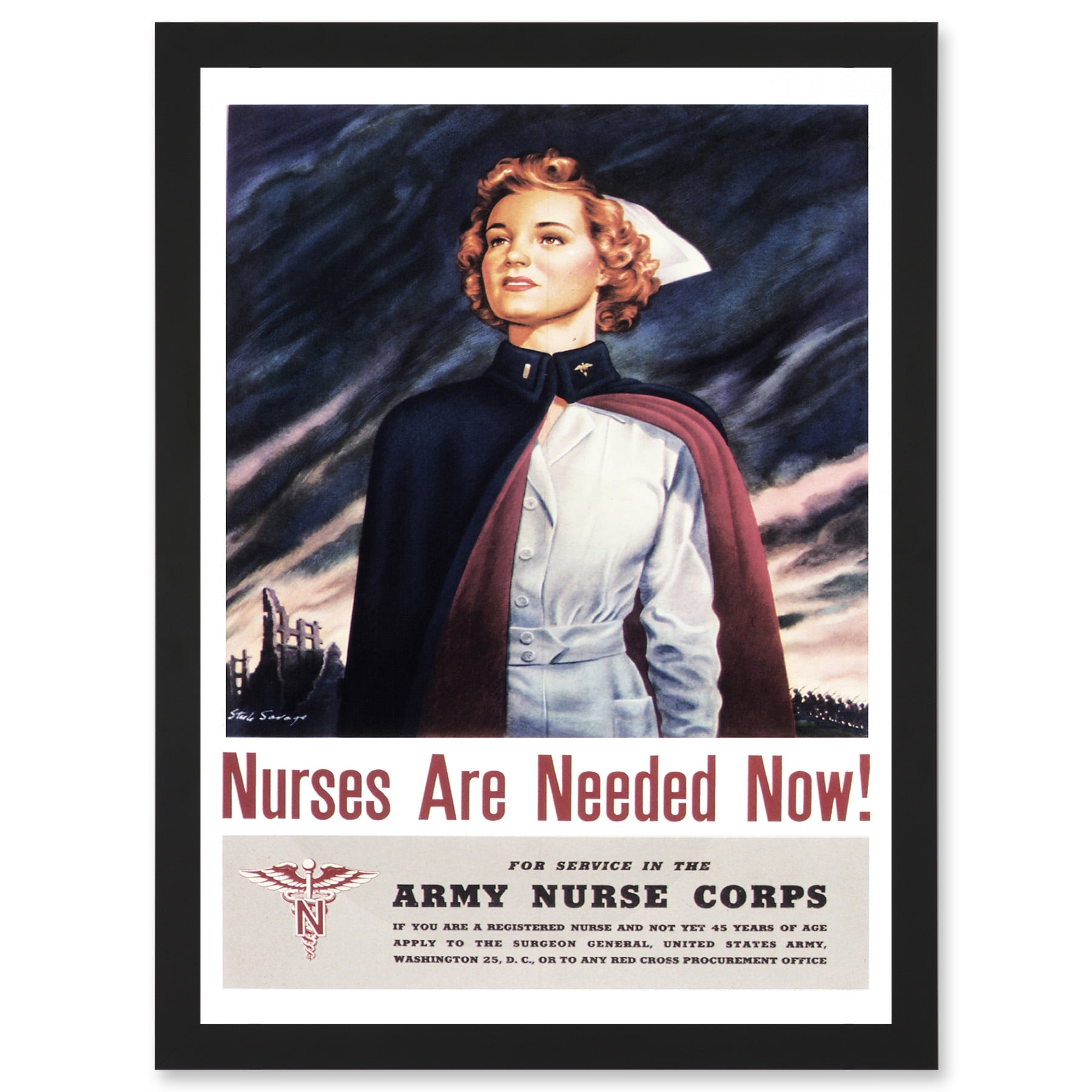 Advert Military War World WWII USA Enlist Army Corps Nurses Needed ...