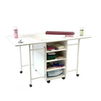 Sullivans Quilter's Design Table, Laminated White, Perfect for Sewing ...