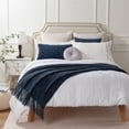 "Battilo Acrylic Navy Throw Blanket, Soft Lightweight, Decorative with ...
