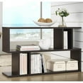 Baxton Studio Goodwin 2-Level Dark Brown Modern Bookshelf - Walmart.com