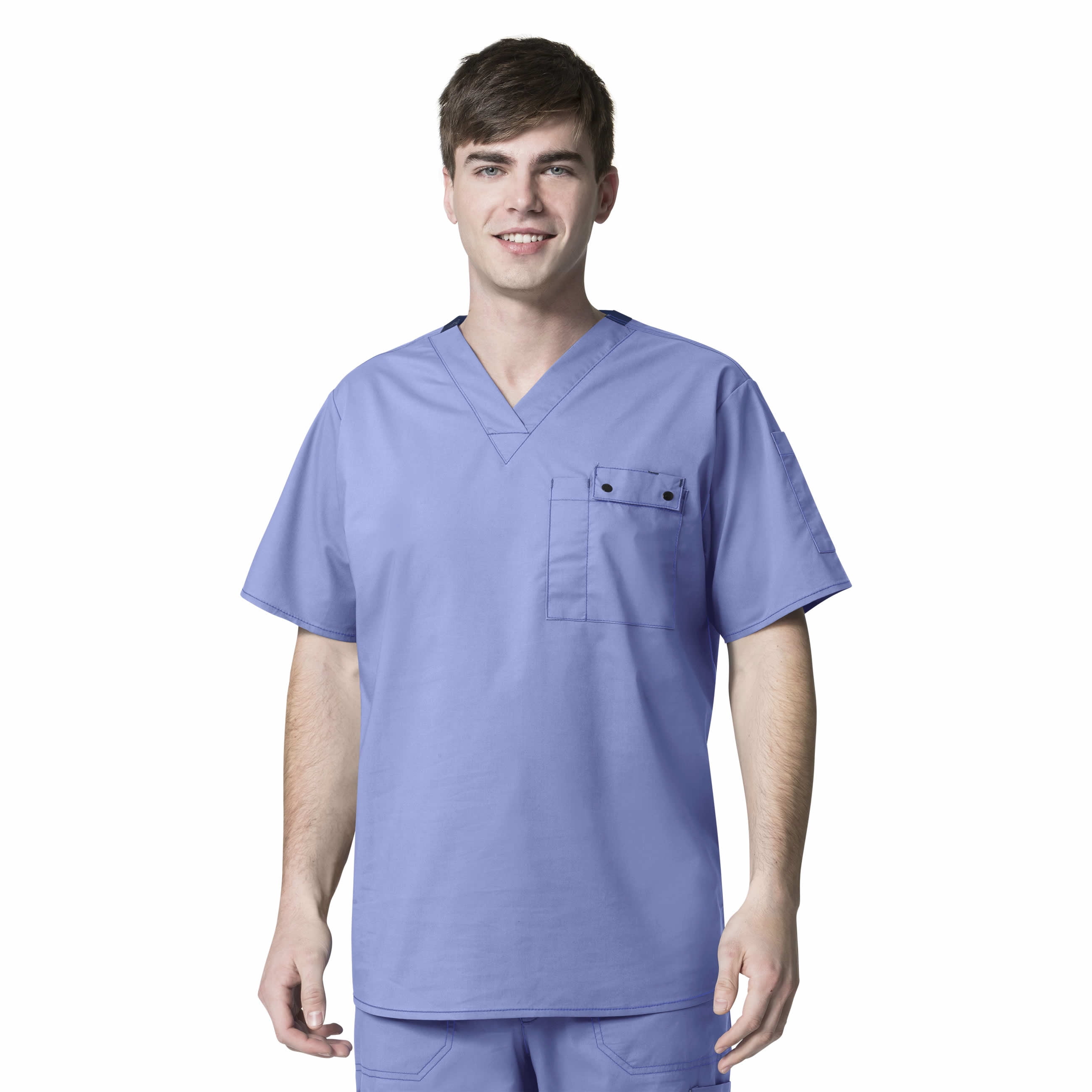 WonderWink WonderFLEX Men's Honor V-Neck Utility Scrub Top - Walmart.com