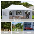 Outdoor Basic Large 10'x20' Instant Pop-up Canopy Tent with 4 Sidewalls ...