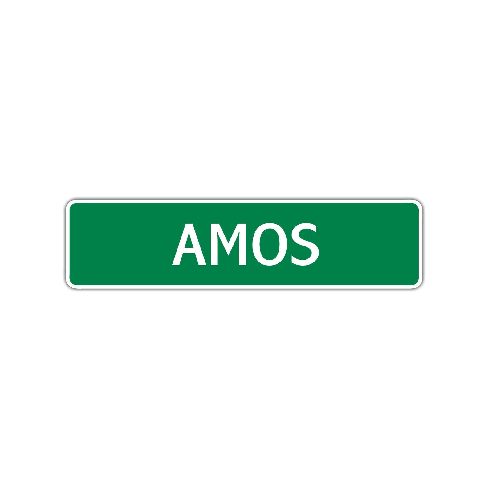 Amos Boys Children Name Letter Printed Plaque Decoration Label Indoor ...