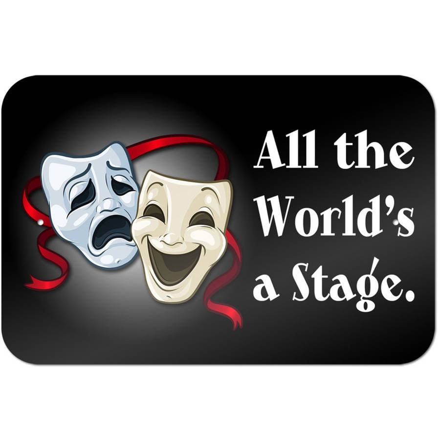 All the World's a Stage Comedy Tragedy Drama Masks - Acting Theatre ...