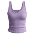 Besolor Tank Tops with Built in Bras for Women Sleeveless U Neck ...