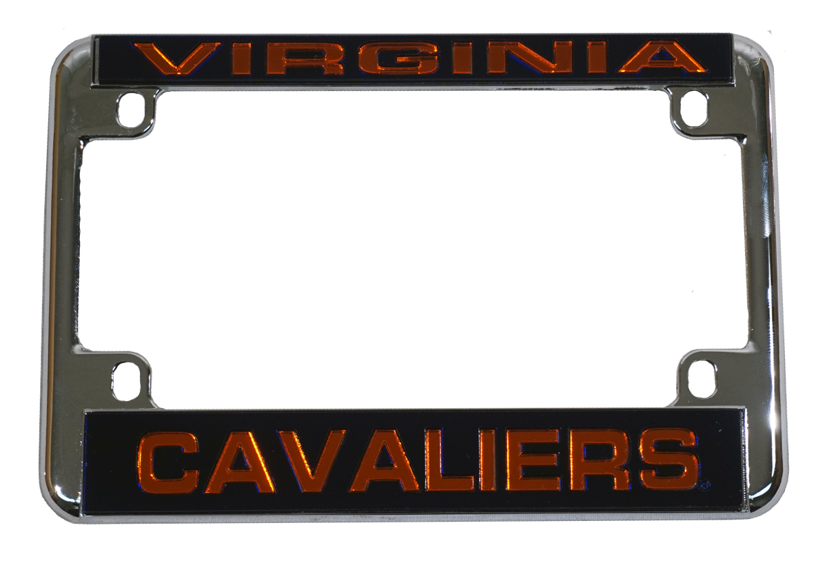 Virginia Cavaliers Chrome Motorcycle, RV or Trailer License Plate Frame ...