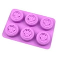 6-Piece Round Bee Silicone Mold Soap Making Mould Chocolate Candy Cake ...