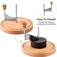 2026 Upgrade Cheese Curler Wheel with Wood Base, Sharp Blade Cheese ...