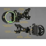 Trophy Ridge Joker 3-Pin Sight with Fiber Optic Pins, Reversible Sight ...