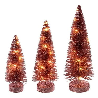 7.5FT Rose Gold Tinsel Artificial Holiday Christmas Tree with Sturdy ...