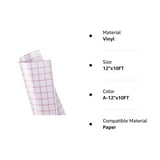 HTVRONT Transfer Tape for Vinyl - 12" x 10 FT w/Red Alignment Grid for ...