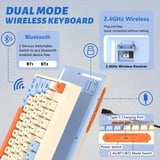 ATTACK SHARK Anti-ghosting Bluetooth Gaming Keyboard, Creamy Blue ...