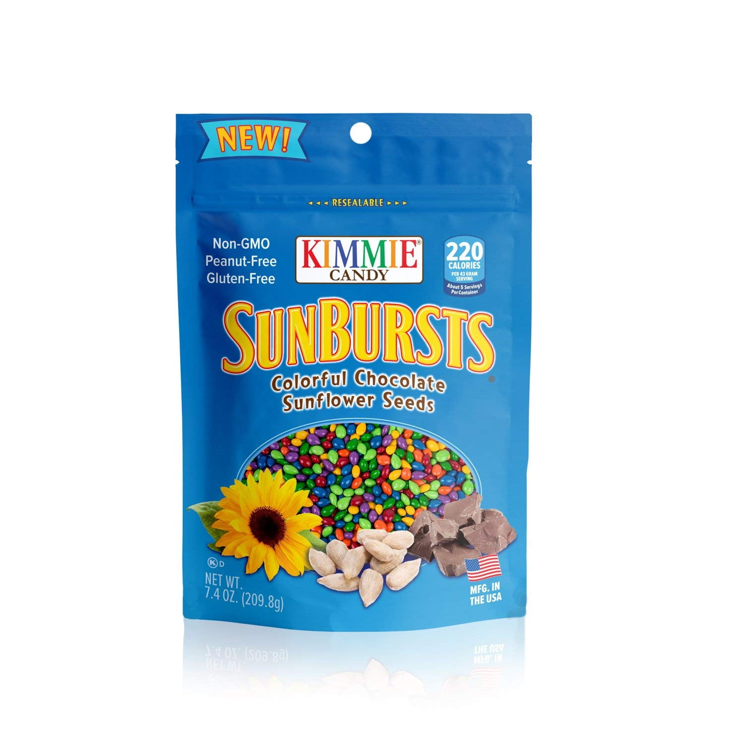 Kimmie Candy Sunbursts® Colorful Chocolate Covered Sunflower Seeds, 7.4 ...