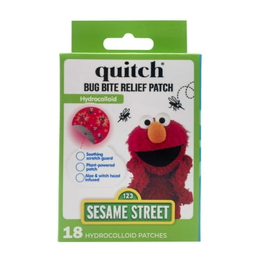 Quitch Sesame Street Bug Bite Relief Patches, Anti-Itch Hydrocolloid with Witch Hazel and Aloe ...