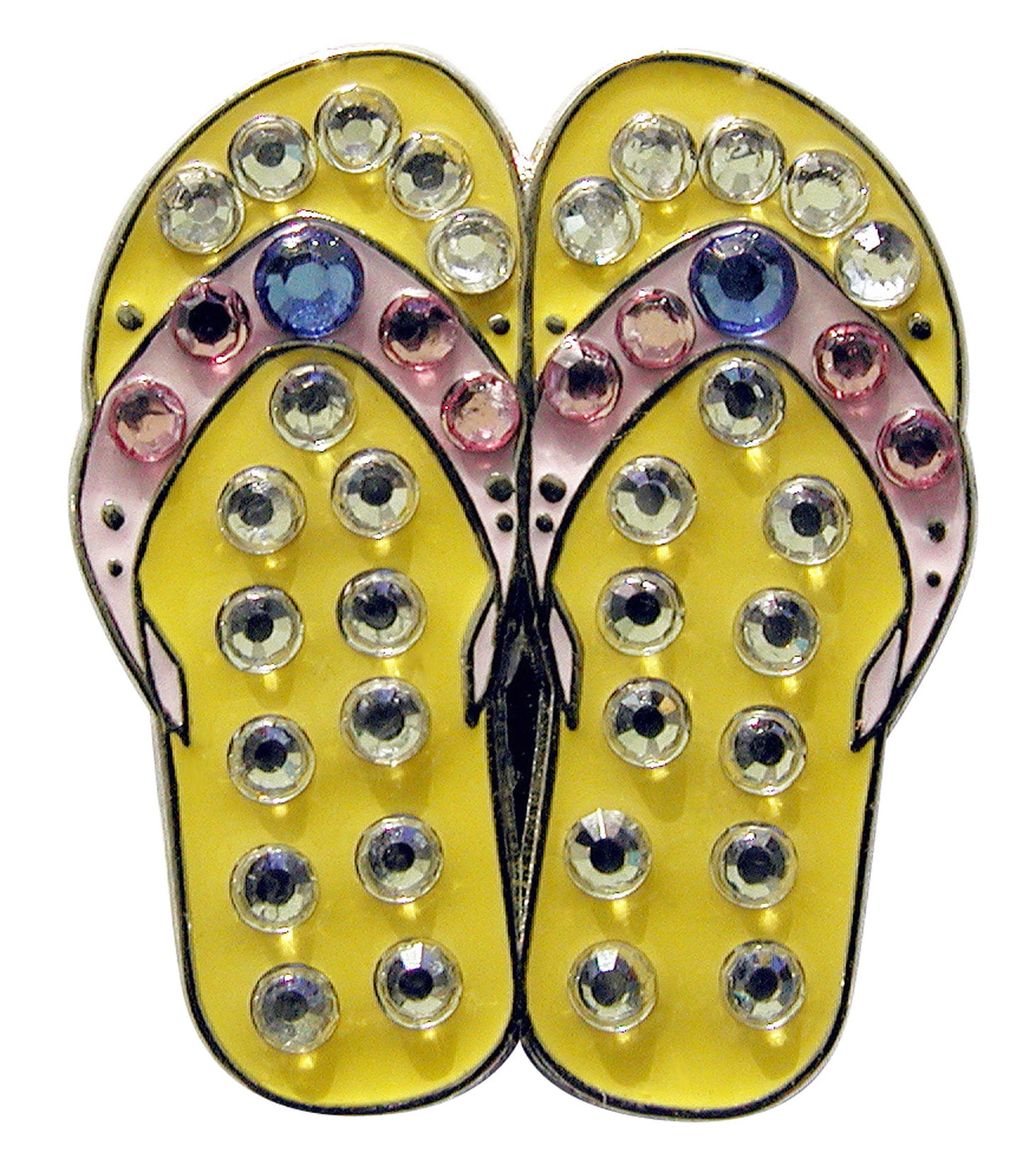 navika flip flop swarovski crystal ball marker with hat clip (yellow ...