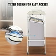 KFFKFF 3-Section Laundry Sorter Cart Rolling with Ironing Board ...