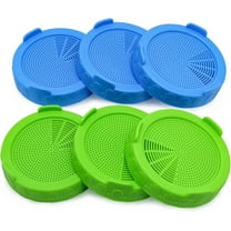 6Pcs/12Pcs Sprouting Lids for Wide Mouth Mason Jars, Plastic Canning ...