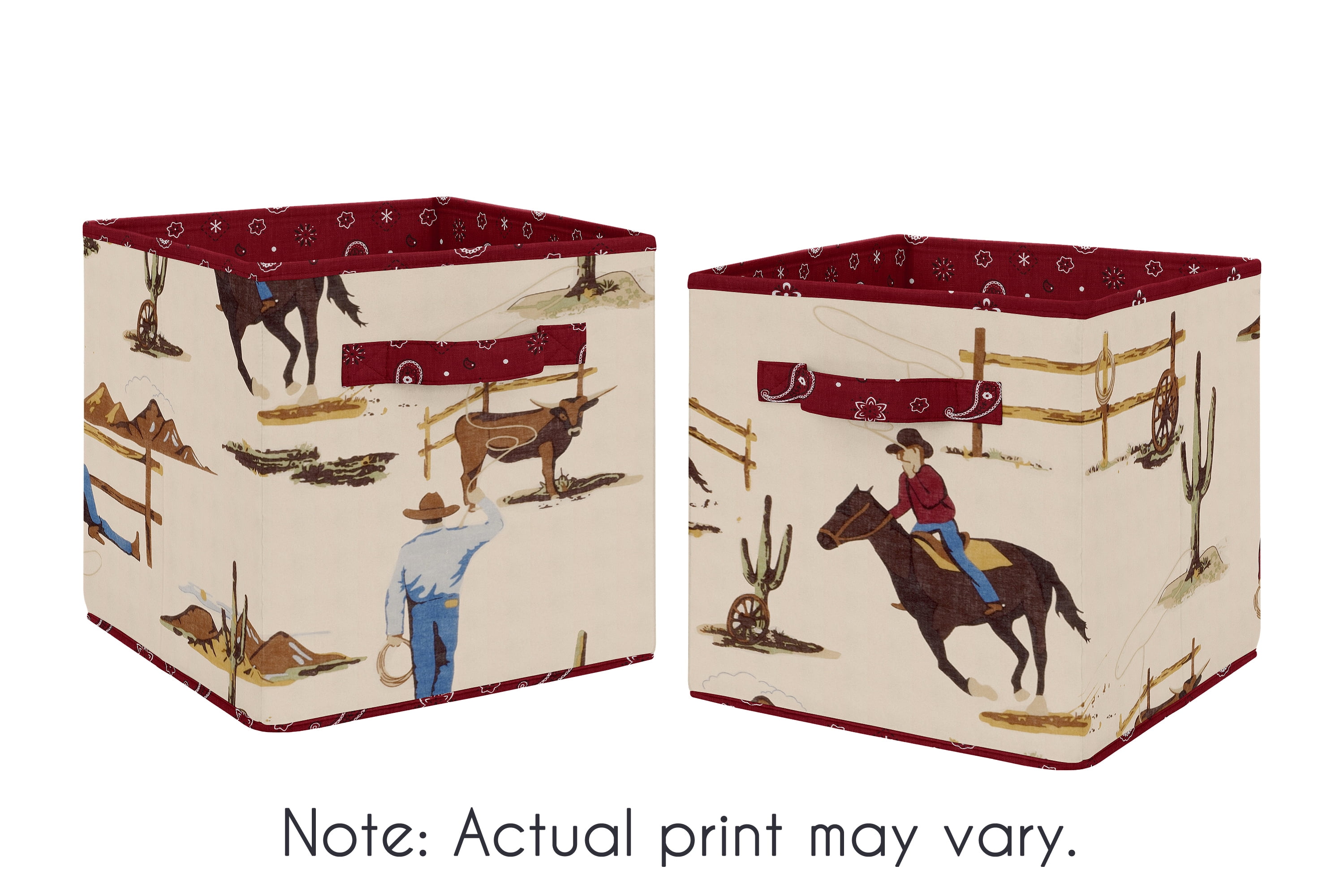 Wild West Cowboy Fabric Storage Cube by Sweet Jojo Designs - Walmart.com