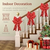 Best Choice Pre-Lit Christmas Bows Set of 3, Outdoor LED Decor w/ 8 ...