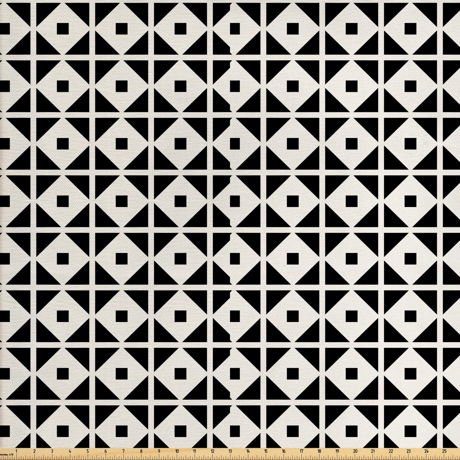 Retro Sofa Upholstery Fabric by the Yard, Nostalgic Monochrome ...