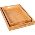 BirdRock Home 2pc Bamboo Serving Trays Set with Handles - Walmart.com
