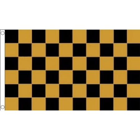 Black and Gold Check Flag 3' x 5' - Checkered Racing Flags 90 x 150 cm ...