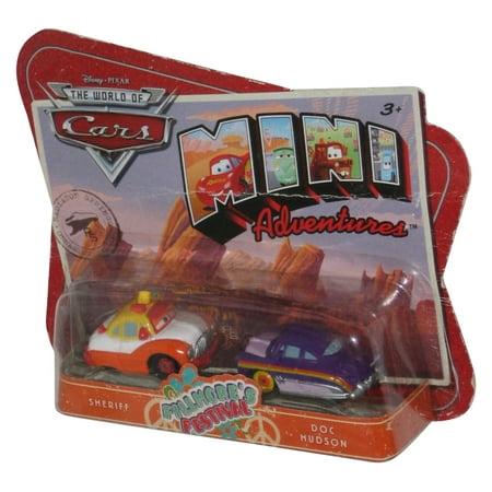 Disney Cars Mini Adventures Fillmore's Festival Sheriff & Doc Hudson ...