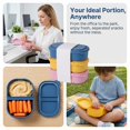 3-Pack Silicone Snack Containers with Lids – 8 oz Double Compartment ...
