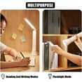 LED Foldable Desk Lamp, Rechargeable Desk Lamp with Flashlight Function ...