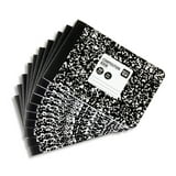 (2 pack) Pen+Gear Wide Rule Half Composition Book, 7.5" x 4.88", Black ...