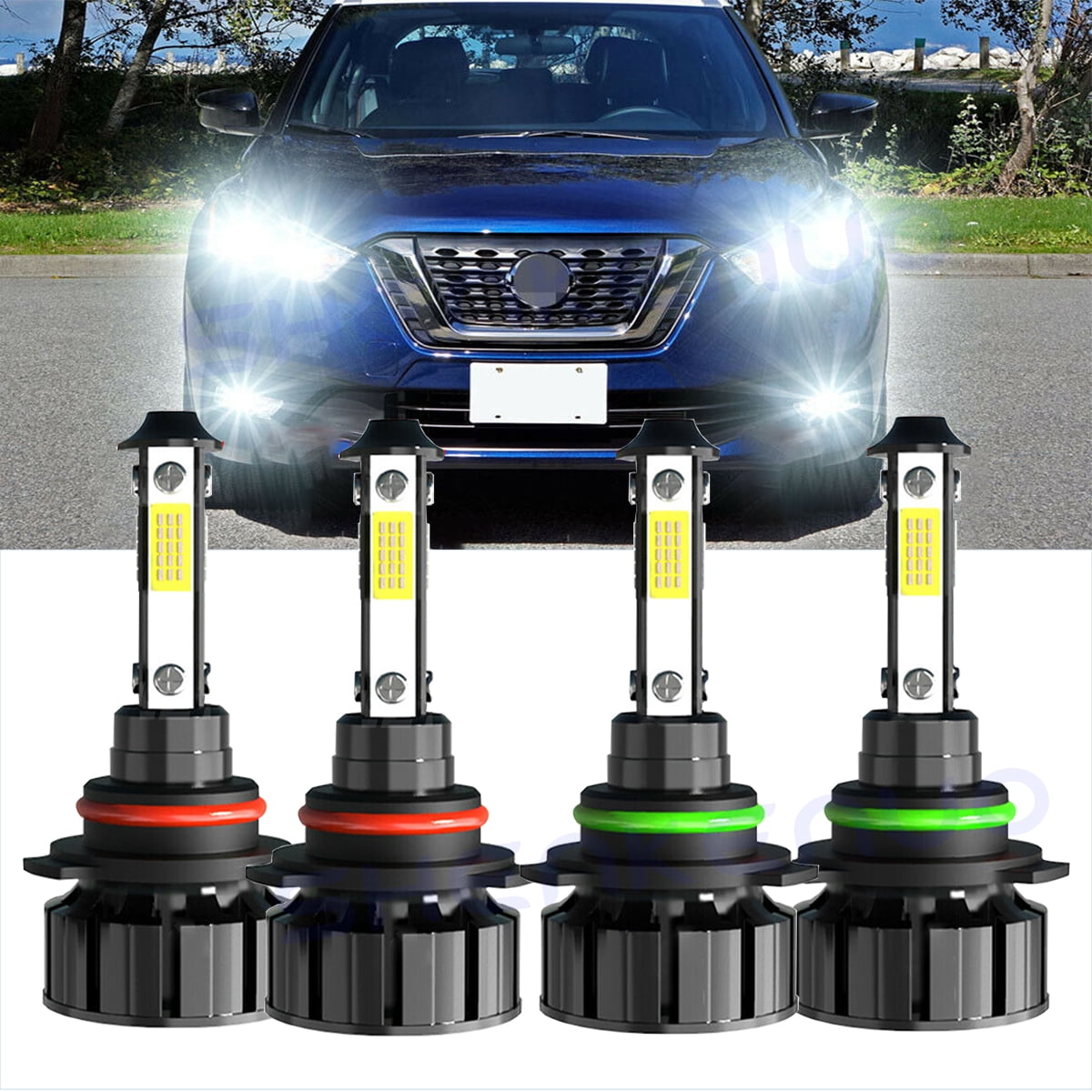 For Nissan Armada 2005-2015 6000K LED Headlight High Low Beam Bulbs ...