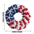 1Pc Independence Day Wreath 4Th Of July Wreath Wood For Front Door Wall ...
