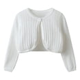 ATOGUTA Light Weight Cardigan for Girls Long Sleeve Knitted Bolero ...
