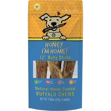 Honey I'm Home Braided Gullet Buffalo Dog Treats 3.53 oz - Walmart.com