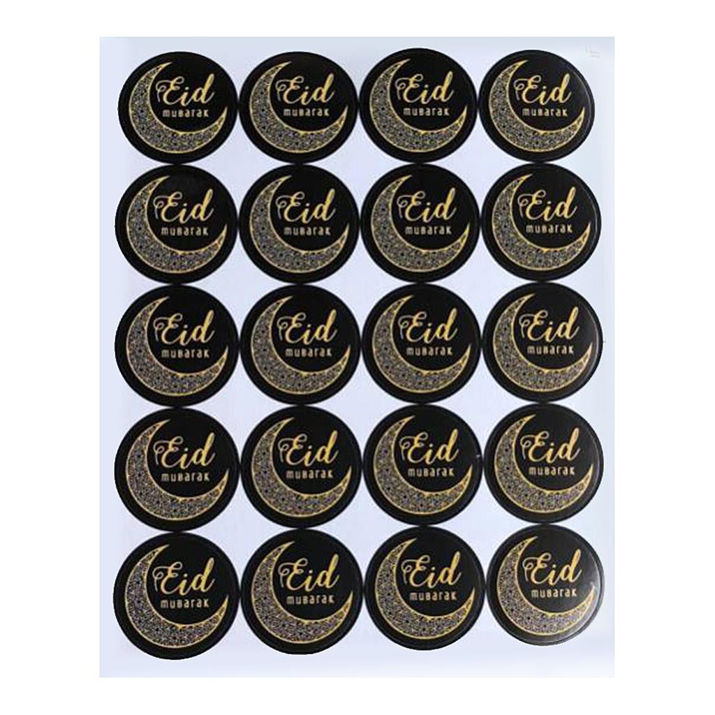 Click here for Shangren 20pcs Eid Mubarak Black Stickers In Box G... prices